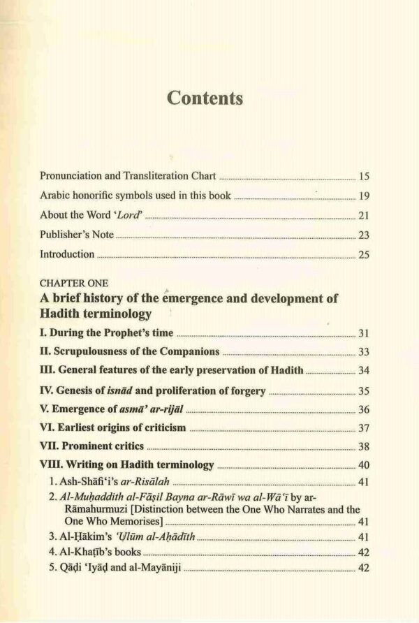 Hadith Terminology and Classification: A Handbook - Darussalam Jammu ...